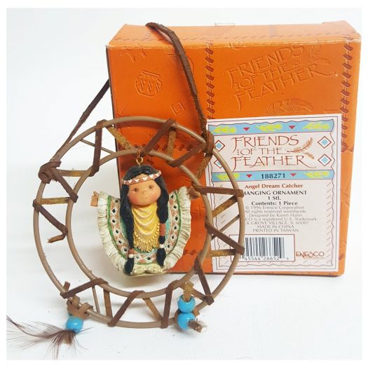 1996 Enesco Friends Of The Feather Angel Dream Catcher Hanging Ornament 188271 Nokomis